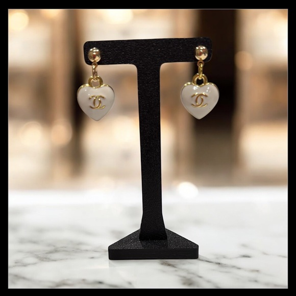 Jewelry | Cc Zipper Pull Stamped Gorgeous Earrings Dime Size | Poshmark